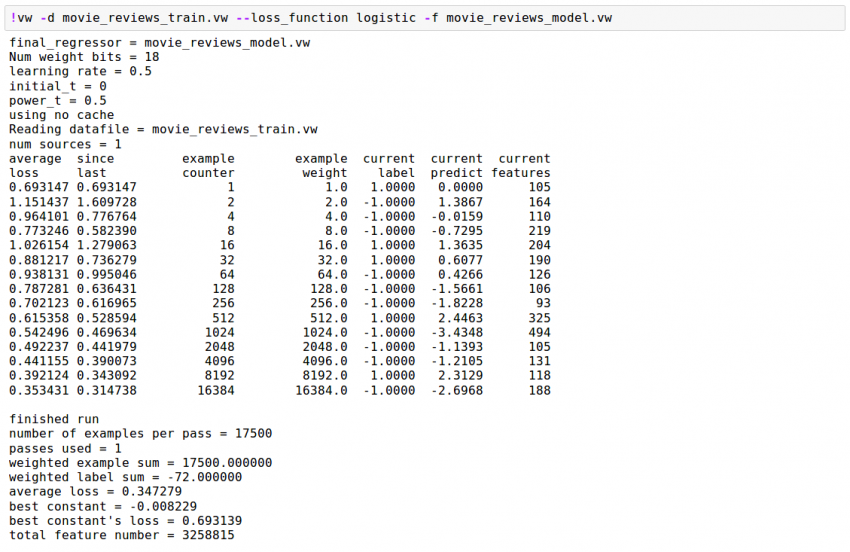 Text Classification Using Vowpal Wabbit|Online Learning Guide
