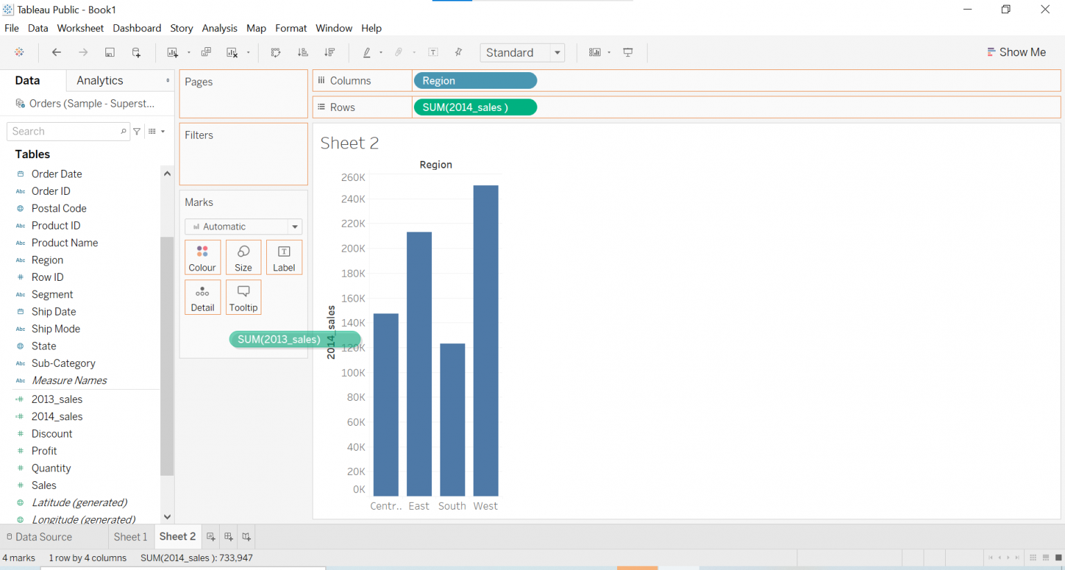 How To Create Bar in Bar Chart, Rounded Bar Chart in Tableau