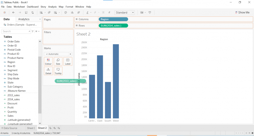 How To Create Bar in Bar Chart, Rounded Bar Chart in Tableau