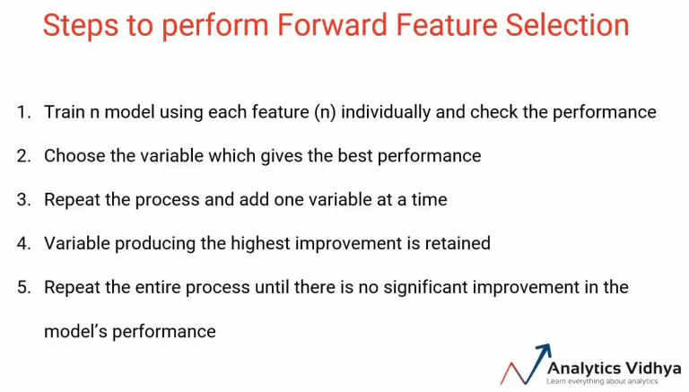 Forward Feature Selection in Machine Learning