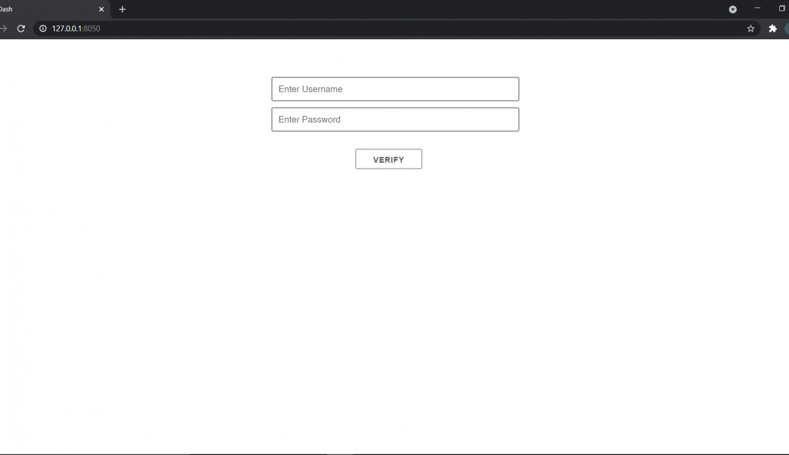 Dash Library | How to create login Page with Dash Library
