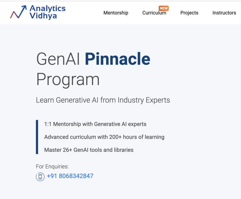Top 7 Generative AI Courses in 2025 - Analytics Vidhya