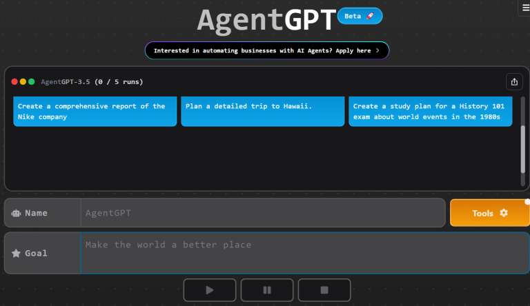 AgentGPT: Generative AI Tool to Create Chatbots & Automate Work
