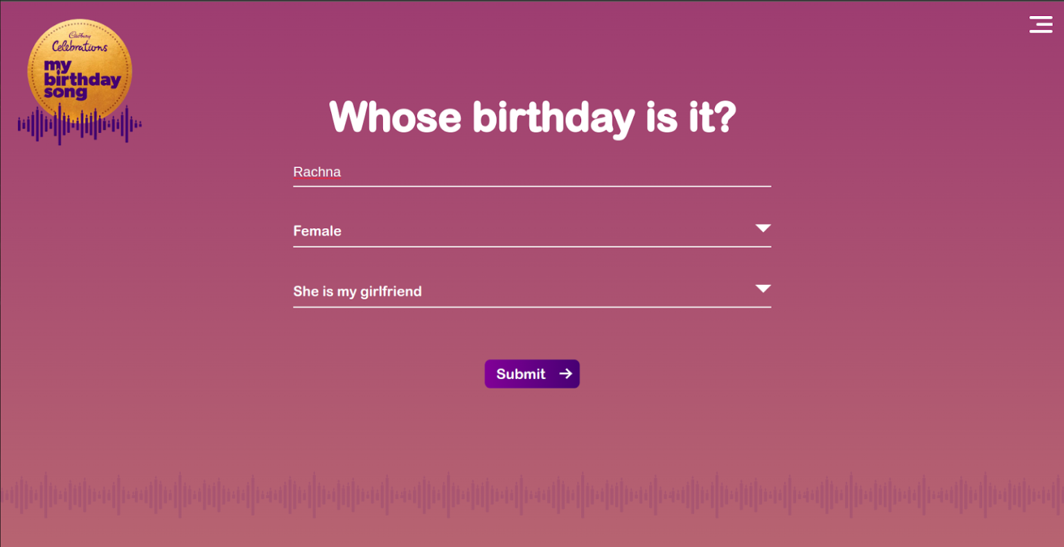 Create Birthday Song Using AI Cadbury My Birthday Song Maker