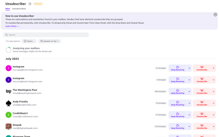 Organize your Inbox using Clean Email - Analytics Vidhya