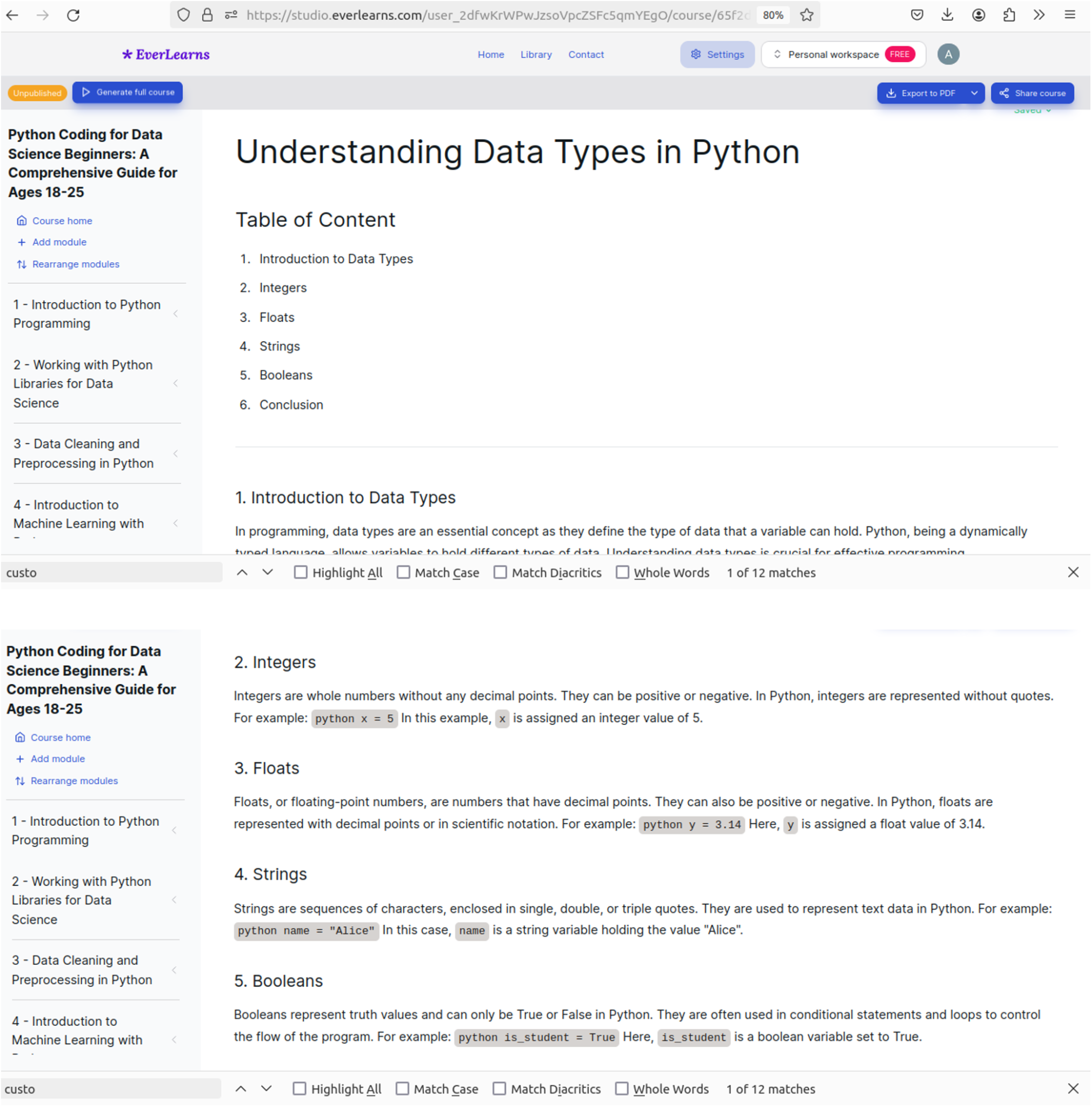 EverLearns: Revolutionizing Course Creation with AI