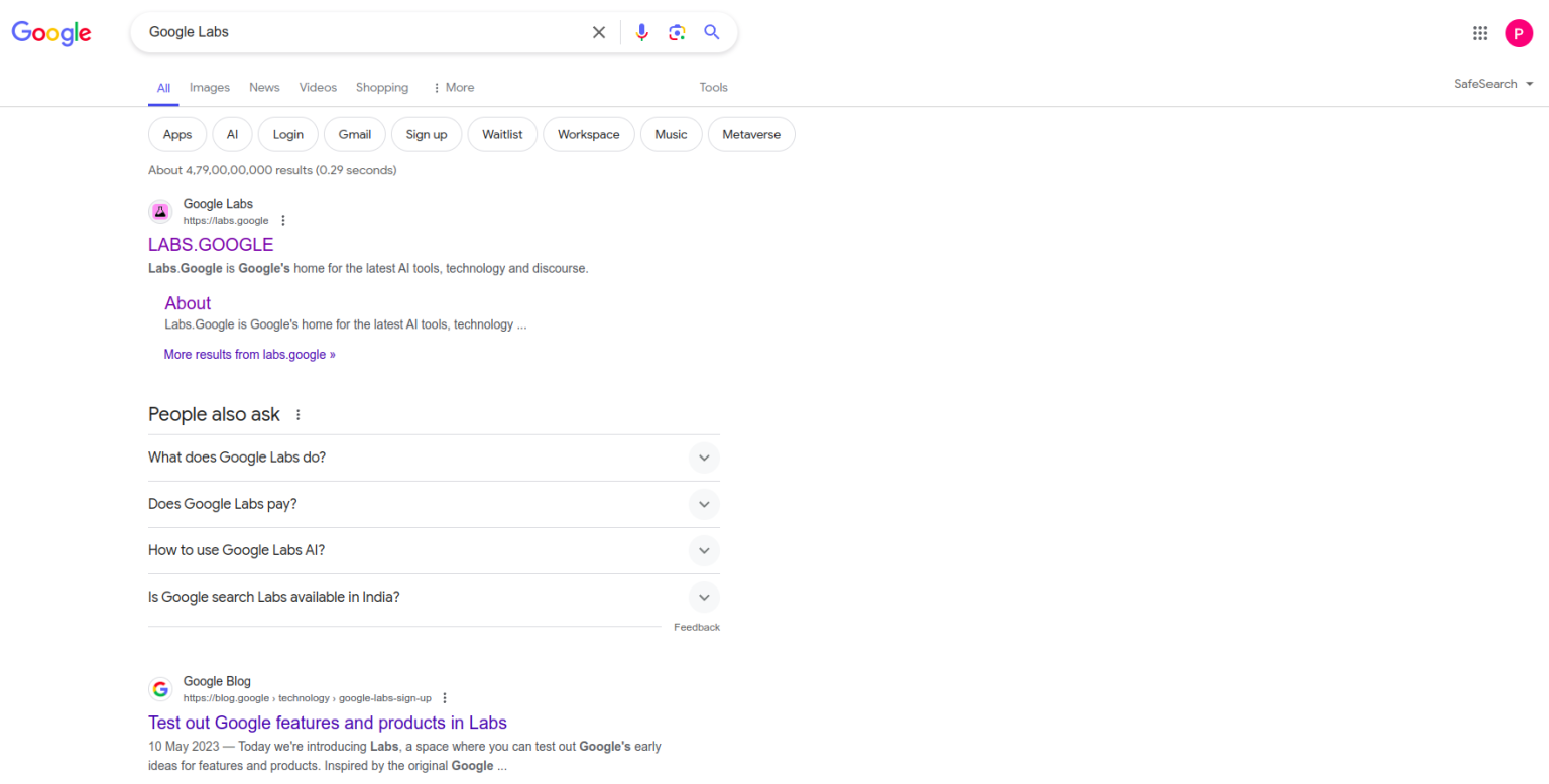 Google Labs: Sign Up for the Innovative Experimental Projects