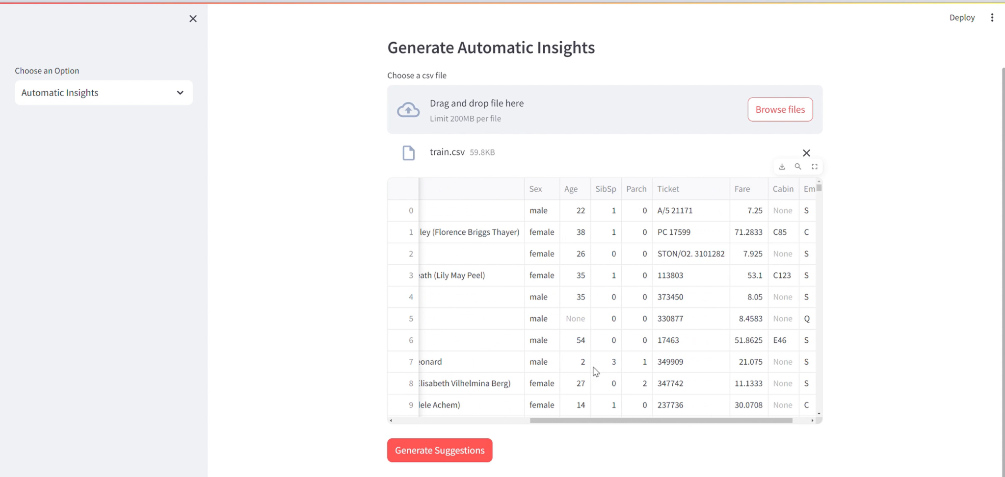 Gen AI Powered Data Insight Generation using LIDA