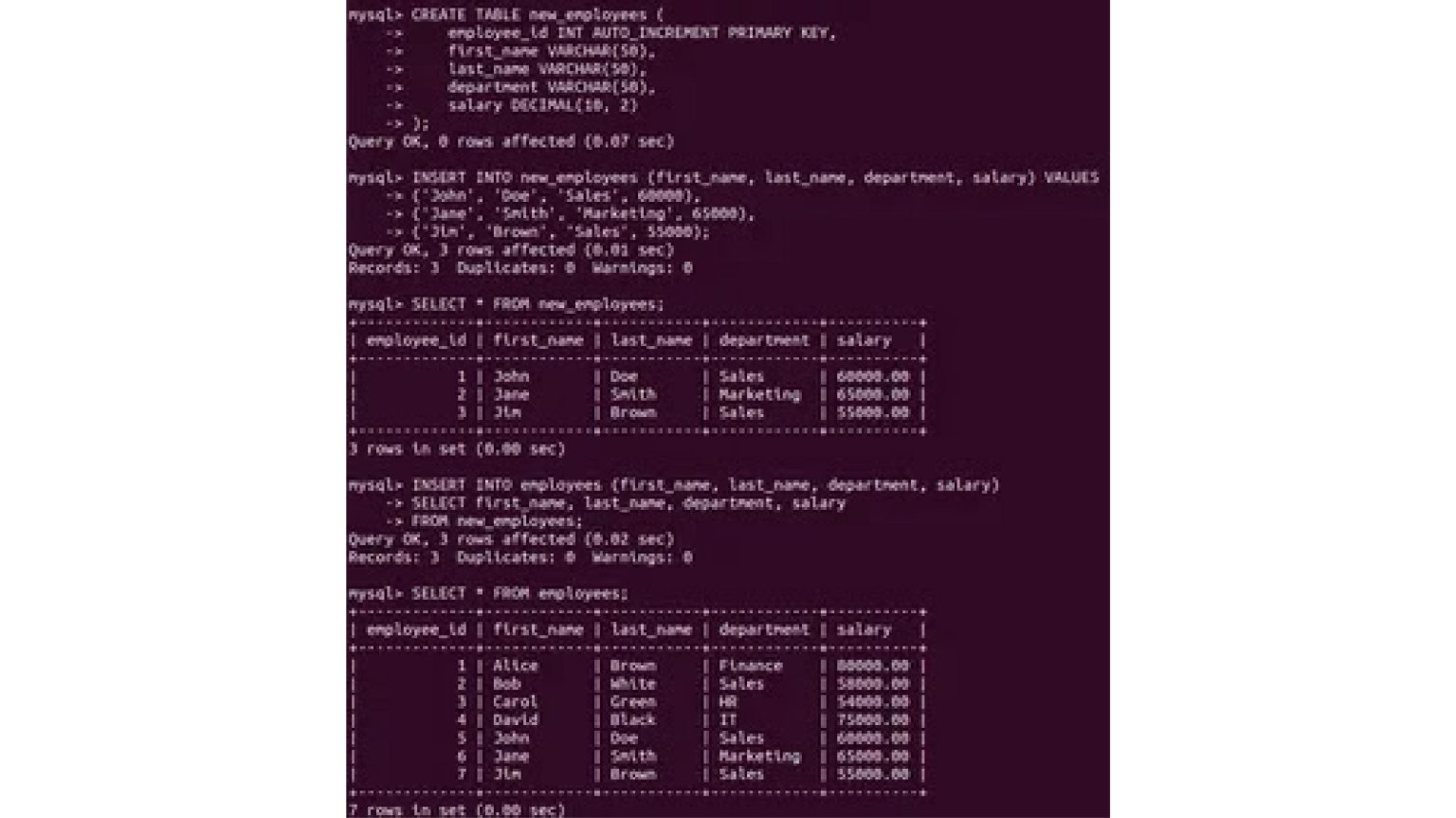 SQL Insert Statement