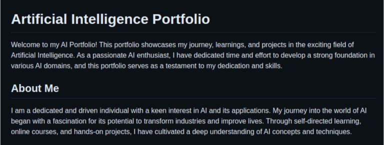 AI Portfolio | How to Build a Portfolio for an AI Career?