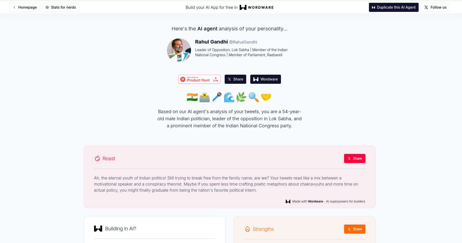 Today, I Tried Wordware AI Roast, and It is Hilarious - Analytics Vidhya