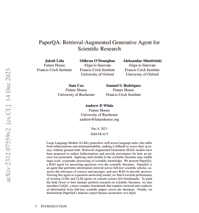 What is PaperQA and How Does it Assist in Scientific Research?