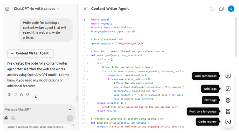 3 Ways to Use GPT 4o with Canvas Like a Pro